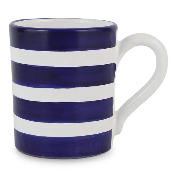 VIETRI Amalfitana Stripe Mug - Dark Blue