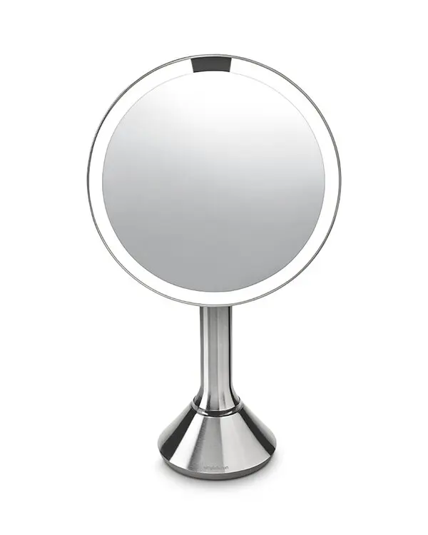 SIMPLEHUMAN 8 Sensor Makeup Mirror, 5x Magnification & Adjustable Brightness - Silver