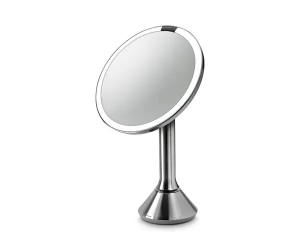 SIMPLEHUMAN 8 Sensor Makeup Mirror, 5x Magnification & Adjustable Brightness - Silver