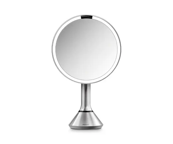 SIMPLEHUMAN 8 Sensor Makeup Mirror, 5x Magnification & Adjustable Brightness - Silver