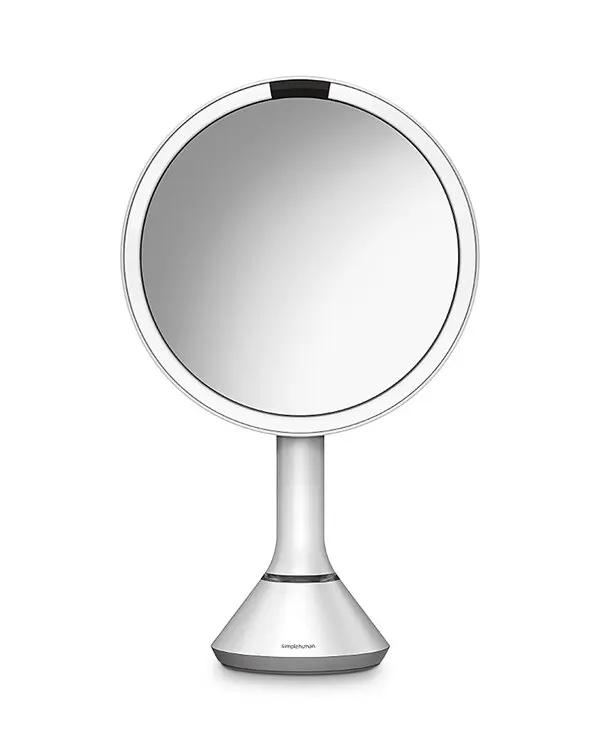 SIMPLEHUMAN 8 Sensor Makeup Mirror, 5x Magnification & Adjustable Brightness - White