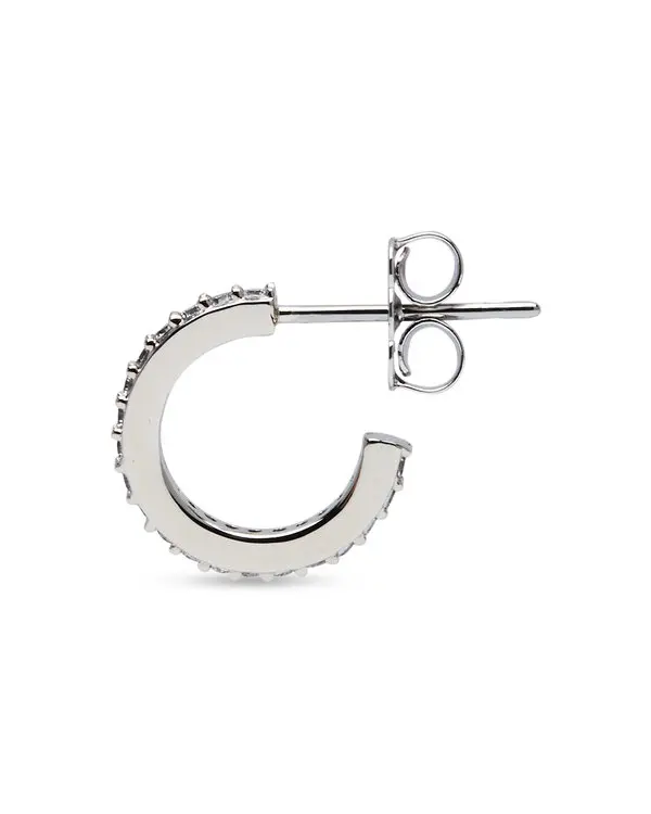 Nadri Pave Hoop Earrings - Silver