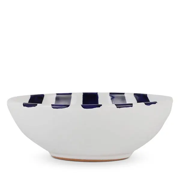 VIETRI Amalfitana Stripe Cereal Bowl - Dark Blue