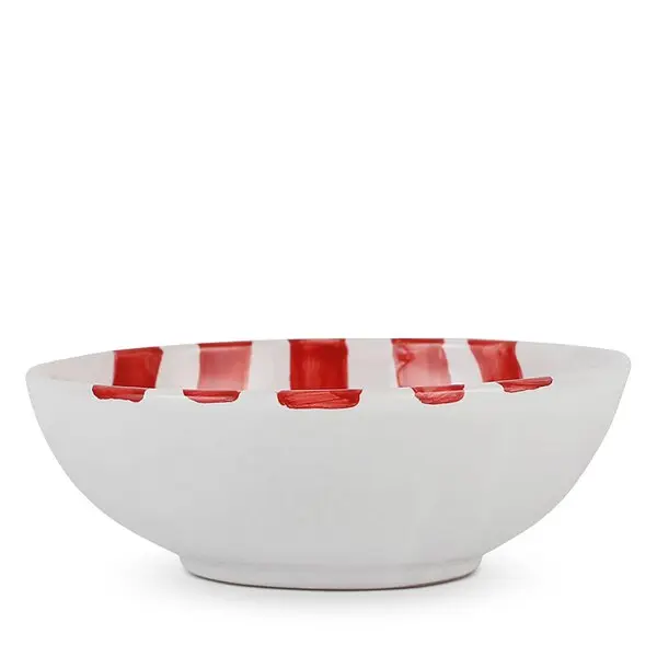 VIETRI Amalfitana Stripe Cereal Bowl - Red