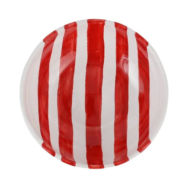 VIETRI Amalfitana Stripe Cereal Bowl - Red