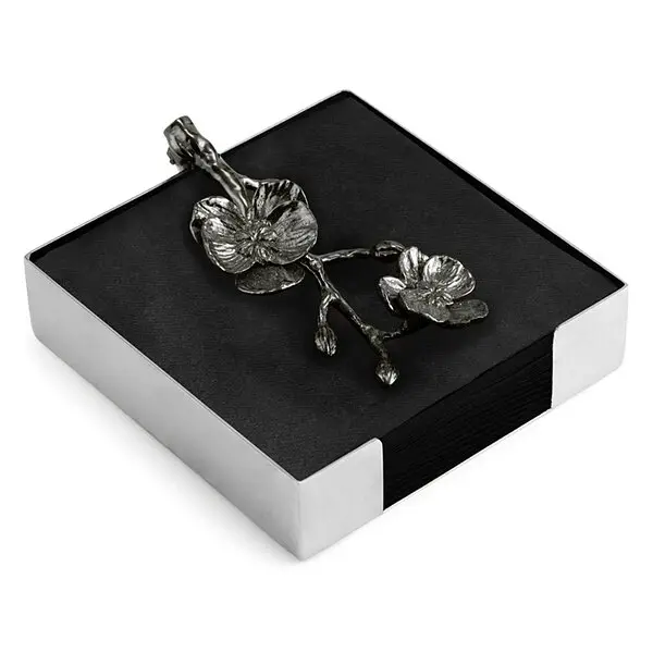 Michael Aram Black Orchid Cocktail Napkin Holder - Nickel Plate