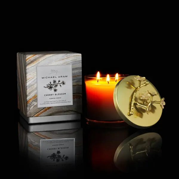 Michael Aram Cherry Blossom Candle With Lid, 13.5 Oz