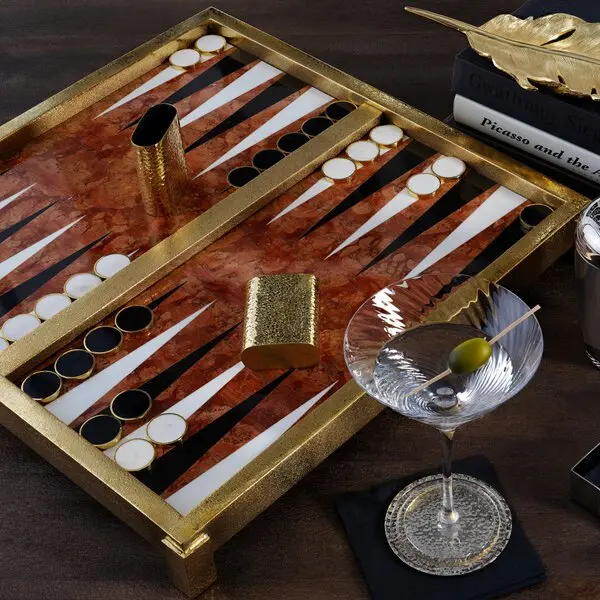 Michael Aram Marble Backgammon Set