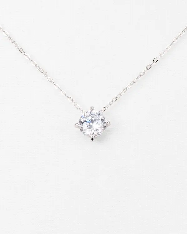 Nadri Pendant Necklace - Silver