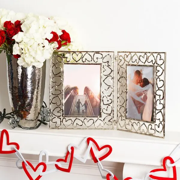 Michael Aram Heart Hinged Frame, 5 X 7 - Silver