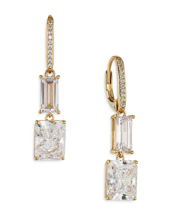 Nadri Invitation Only Cubic Zirconia Drop Earrings - Gold/silver