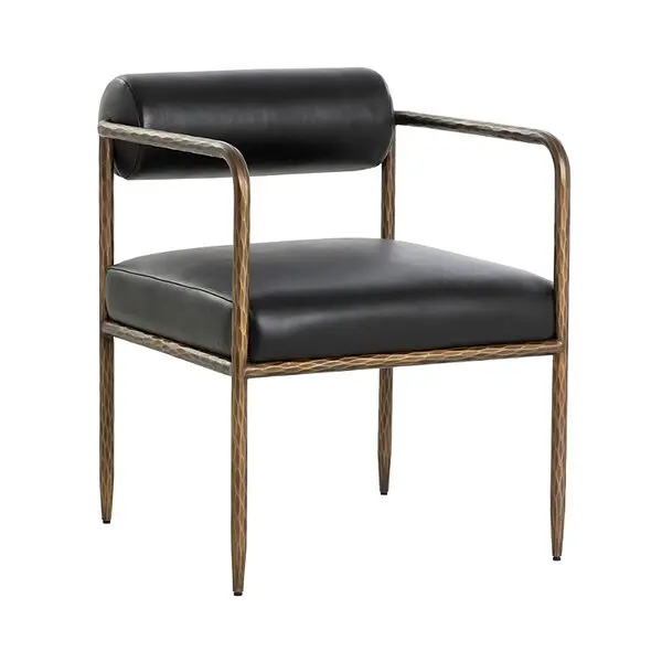 SUNPAN Ajani Dining Armchair - Charcoal Black