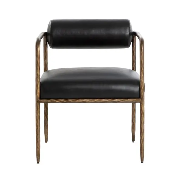 SUNPAN Ajani Dining Armchair - Charcoal Black