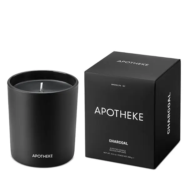 APOTHEKE Charcoal Scented Classic Candle, 10.5 Oz - Black