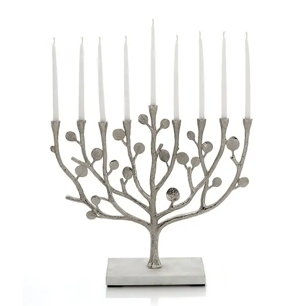 Michael Aram Botanical Leaf Menorah - Nickelplate
