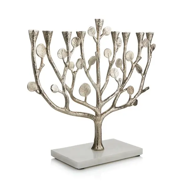 Michael Aram Botanical Leaf Menorah - Nickelplate
