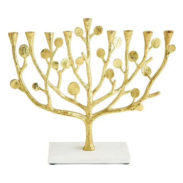 Michael Aram Botanical Leaf Menorah - Gold