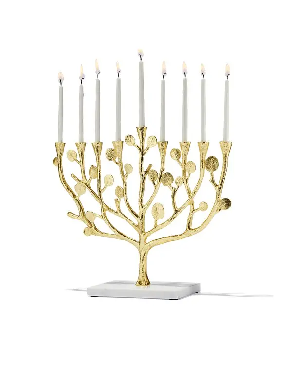Michael Aram Botanical Leaf Menorah - Gold