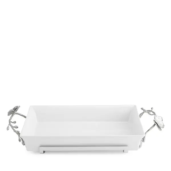 Michael Aram White Orchid 3-quart Casserole Dish - Silver