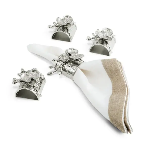 Michael Aram White Orchid Napkin Rings