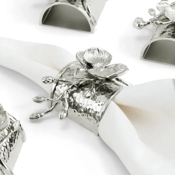 Michael Aram White Orchid Napkin Rings