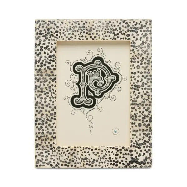 PIGEON AND POODLE Ismailia Bone Frame, 5 X 7 - Spotted Silver
