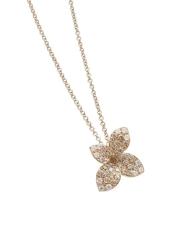 Pasquale Bruni 18k Rose Gold Secret Garden Diamond Pendant Necklace - White/rose