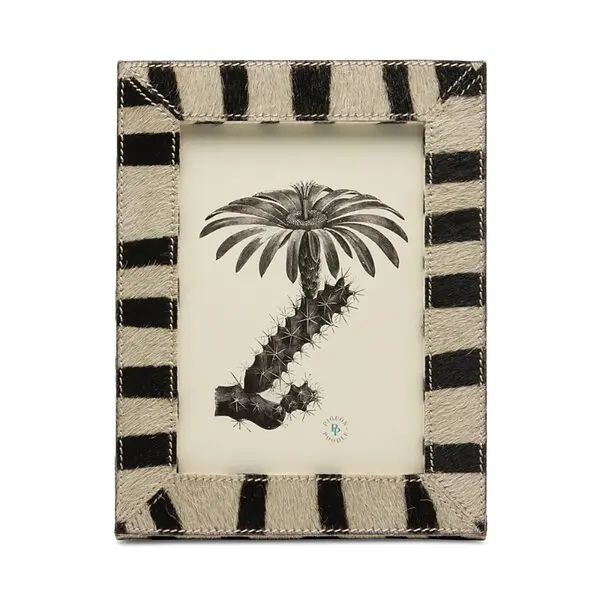 PIGEON AND POODLE Hana Zebra Print Frame, 5 X 7 - Black/white