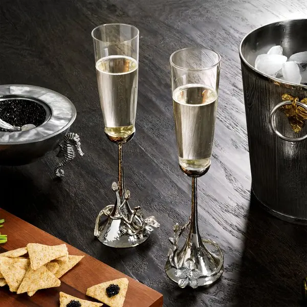 Michael Aram White Orchid Toasting Flute
