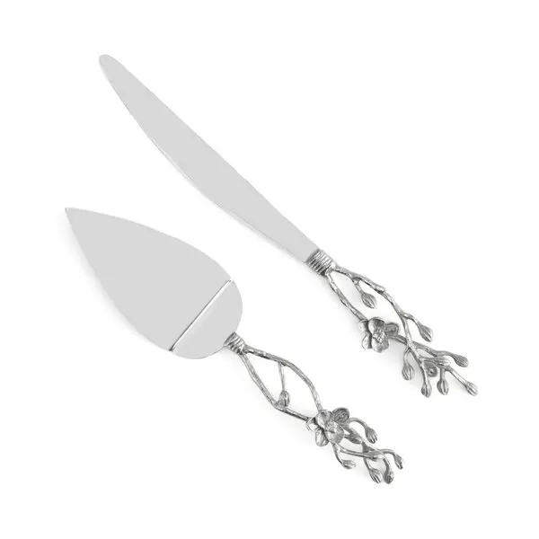 Michael Aram White Orchid Wedding Cake Knife & Server Set