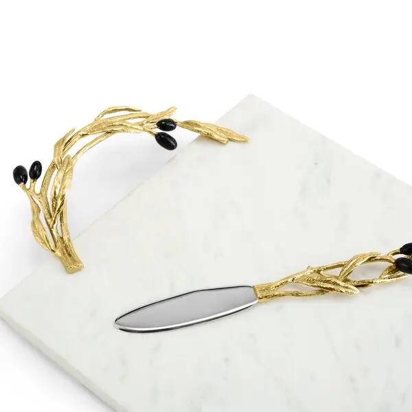 Michael Aram Olive Branch Cheese Board With Knife