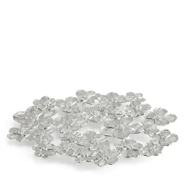 Michael Aram White Orchid Trivet - Silver