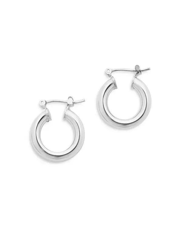 Sterling Forever Chunky Hoop Earrings - Silver