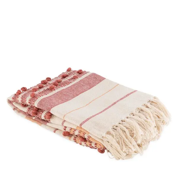 Livabliss Yemaya Throw Blanket - Burgandy