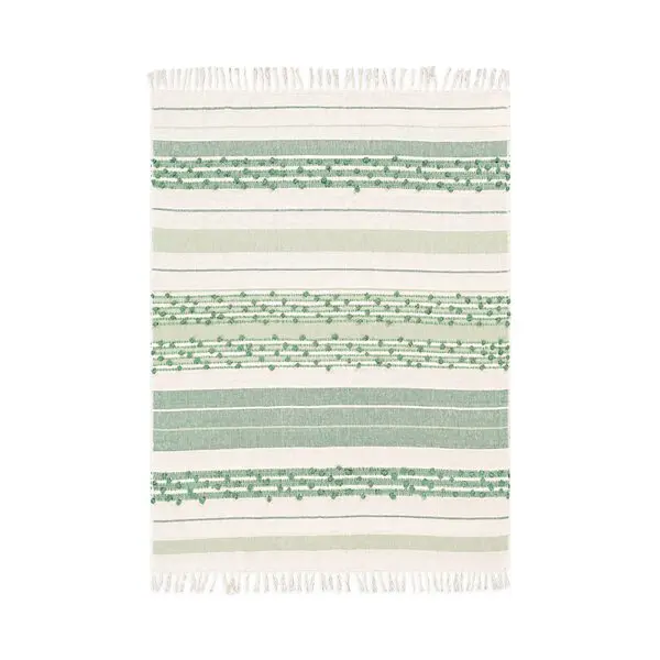 SURYA Livabliss Yemaya Throw Blanket - Light Green