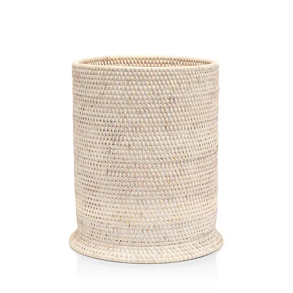 PIGEON AND POODLE Dalton Wastebasket - Whitewashed