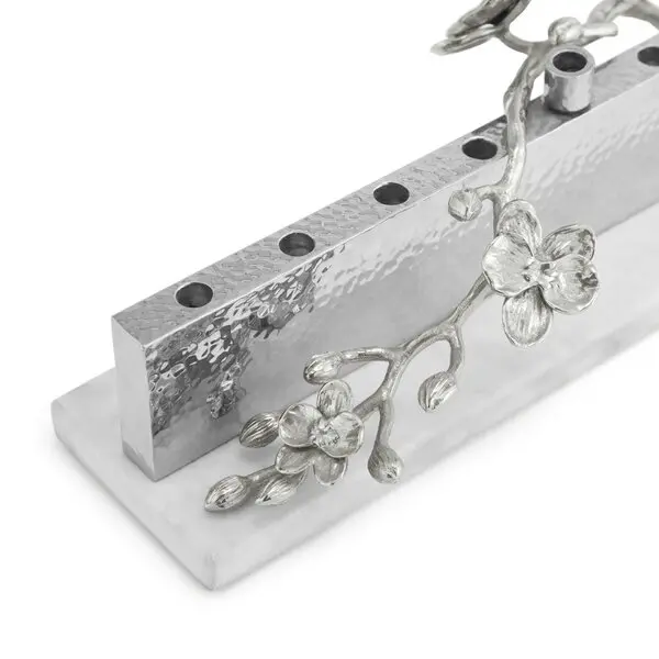 Michael Aram White Orchid Menorah - Silver