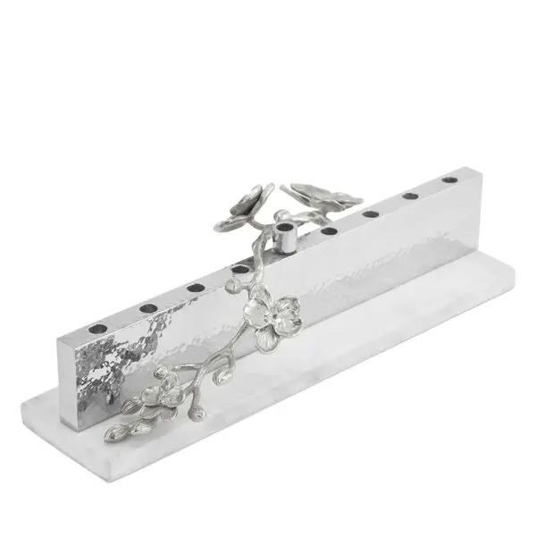 Michael Aram White Orchid Menorah - Silver