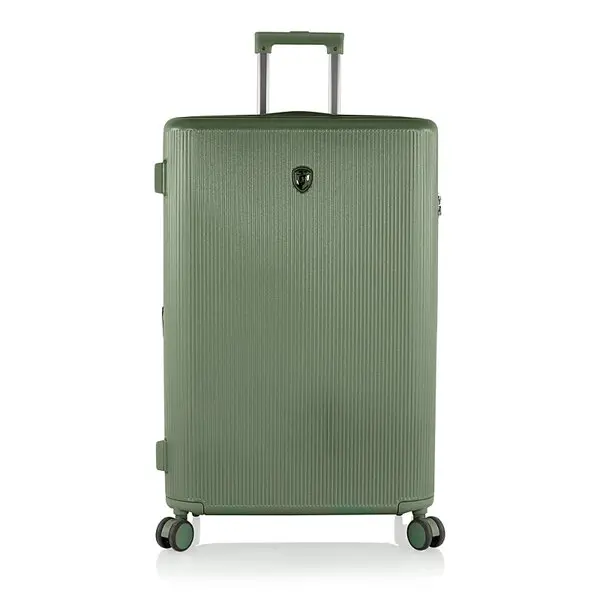 HEYS Large Upright Expandable Spinner Suitcase - Moss