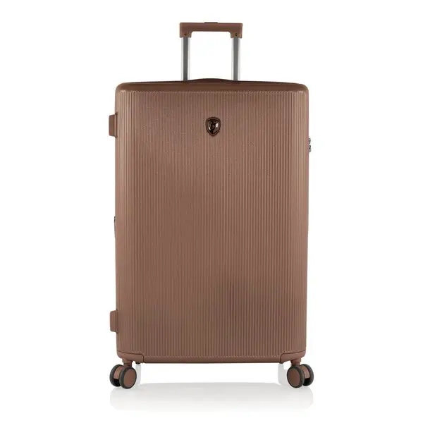 HEYS Large Upright Expandable Spinner Suitcase - Umber
