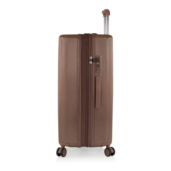 HEYS Large Upright Expandable Spinner Suitcase - Umber