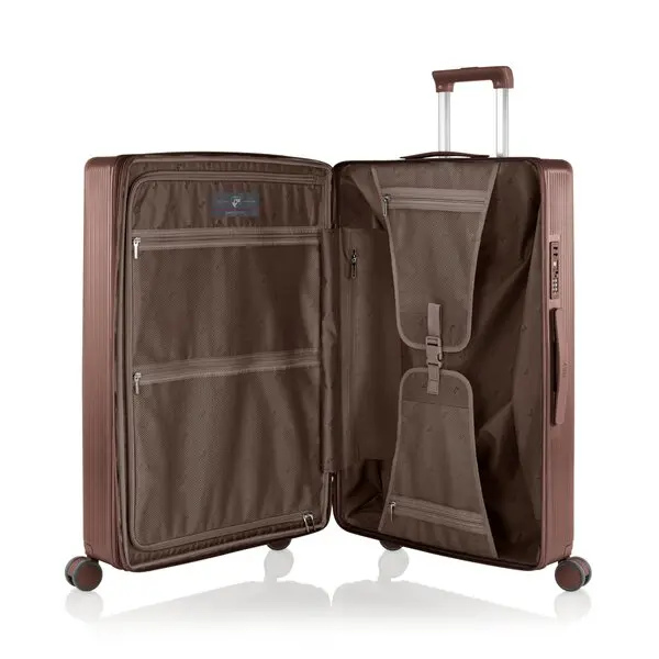 HEYS Large Upright Expandable Spinner Suitcase - Umber