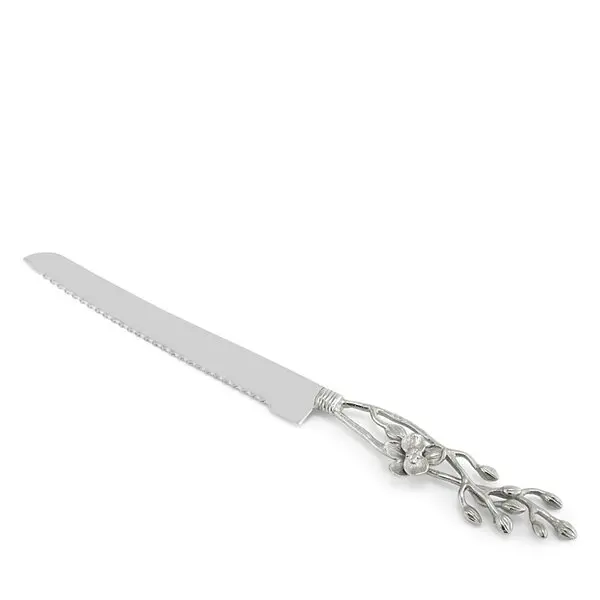 Michael Aram White Orchid Bread Knife - Silver