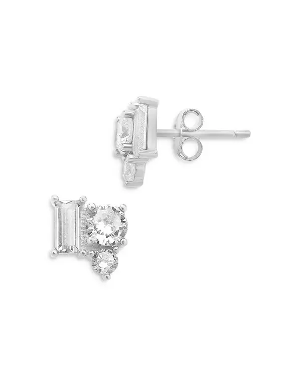 Sterling Forever Cluster Stud Earrings