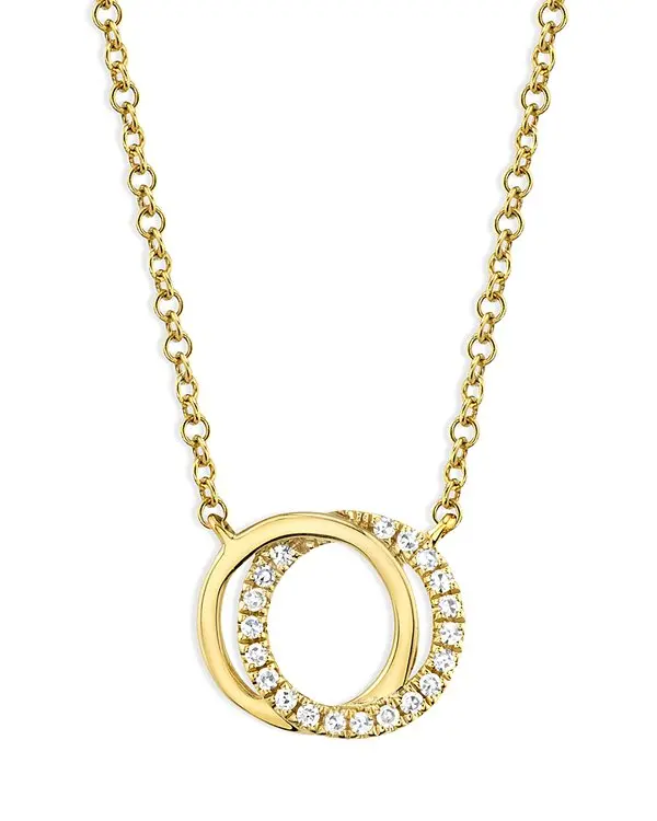 MOON & MEADOW 14k Yellow Diamond Love Knot Pendant Necklace - Gold