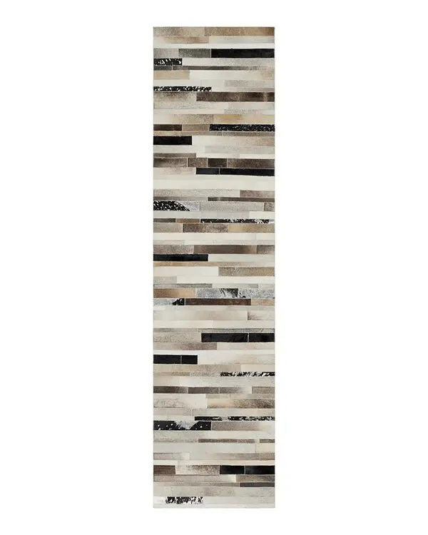 SURYA Trail Trl-1120 Runner Rug, 2' X 8 - Black/dark Brown/silver
