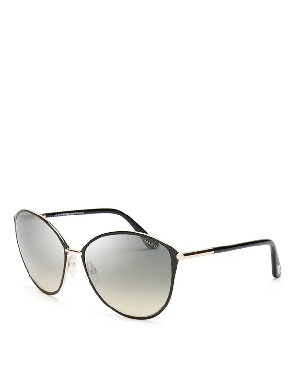 TOM FORD Penelope Oversized Sunglasses - Rose Gold/black
