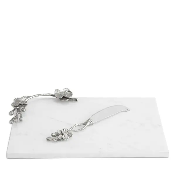 Michael Aram White Orchid Small Cheeseboard With Knife