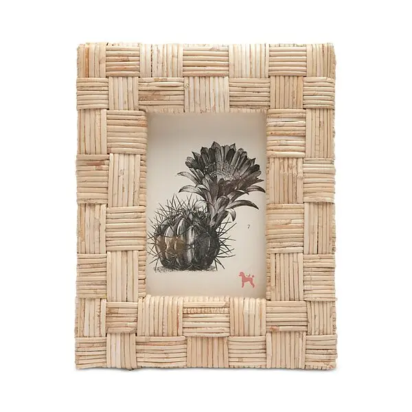PIGEON AND POODLE Grasse Woven Rattan Frame, 4 X 6 - Natural