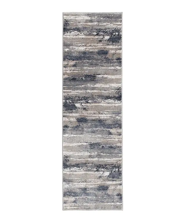 MINK HOME Waterside Tide Runner Area Rug, 2'3 X 7'7 - Morning Blue